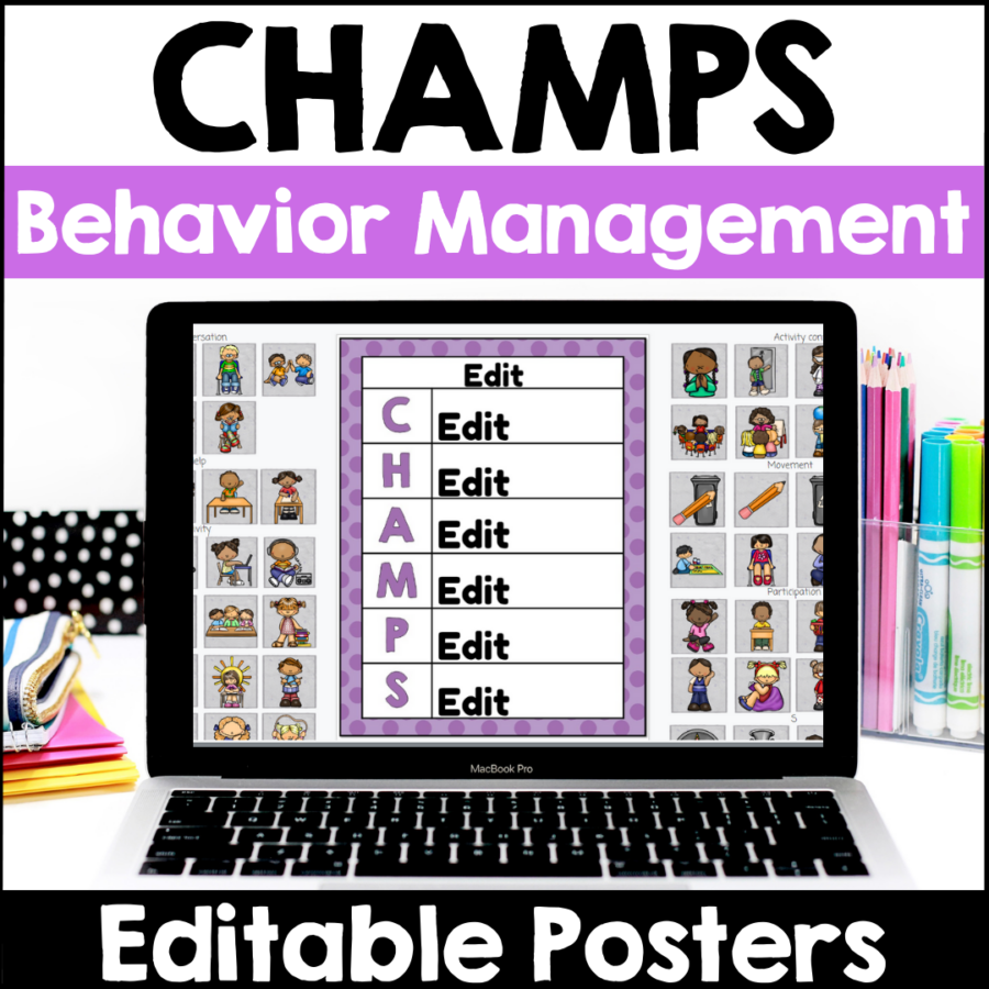 CHAMPS Behavior Management Editable Notebook Version - Mrs. B’s Beehive