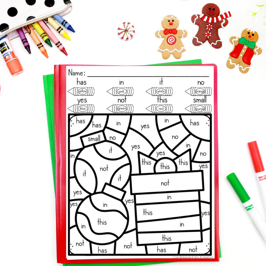December Kindergarten Early Finisher Worksheets - Mrs. B’s Beehive