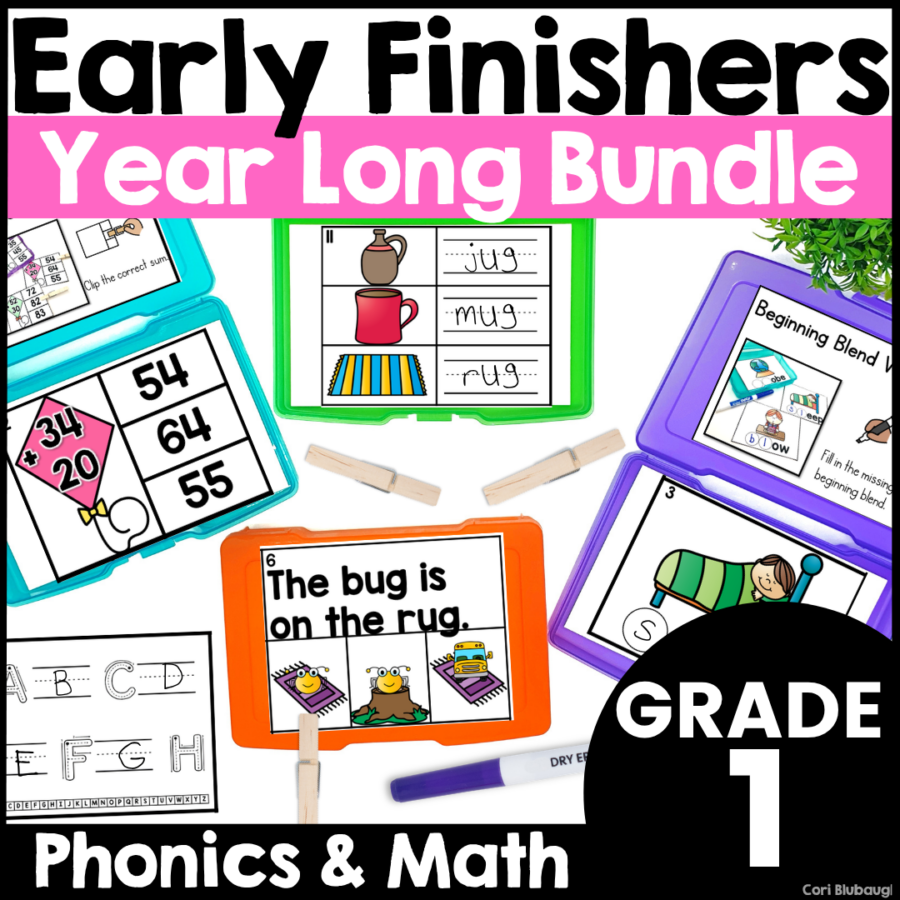 1st Grade Early Finisher Task Cards Bundle - Mrs. B’s Beehive