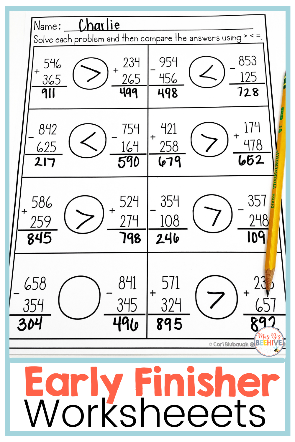 May 2nd Grade Early Finisher Worksheets - Mrs. B’s Beehive