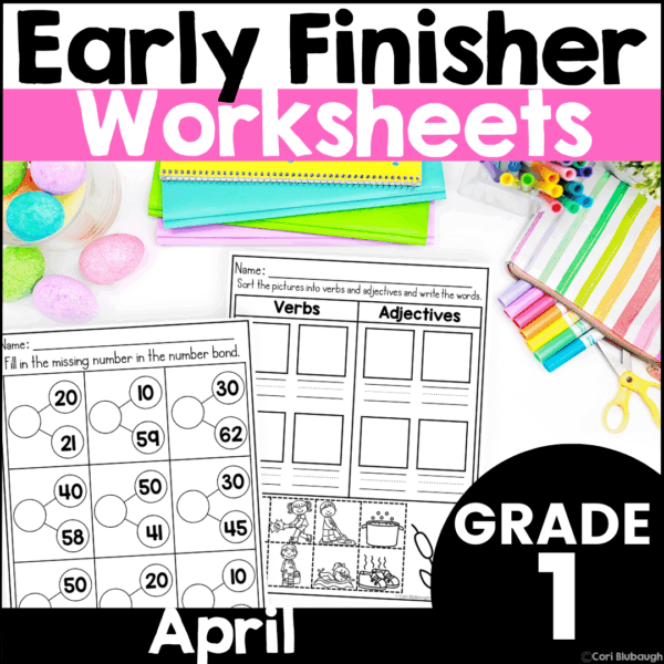 April 1st Grade Early Finisher Worksheets - Mrs. B’s Beehive