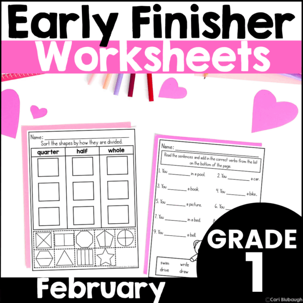 February 1st Grade Early Finisher Worksheets - Mrs. B’s Beehive