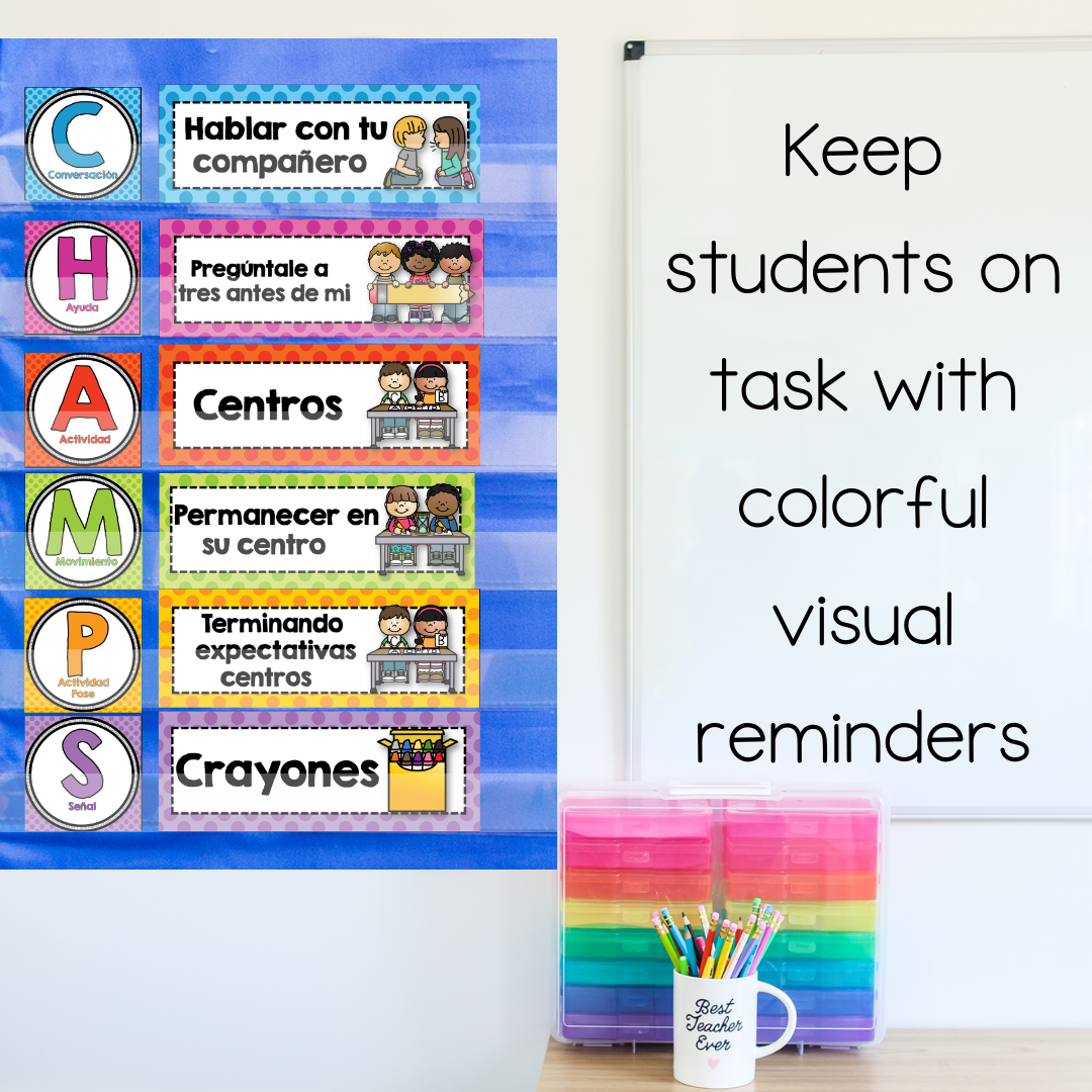 CHAMPS Behavior Management Signs - Spanish Version - Mrs. B’s Beehive