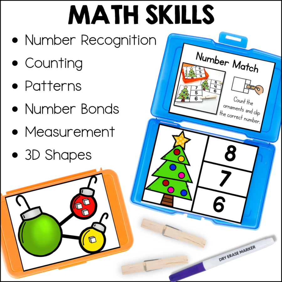 December Pre-K Early Finisher Task Cards - Mrs. B’s Beehive