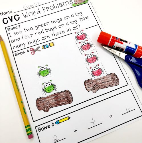 CVC Word Problems - Mrs. B’s Beehive