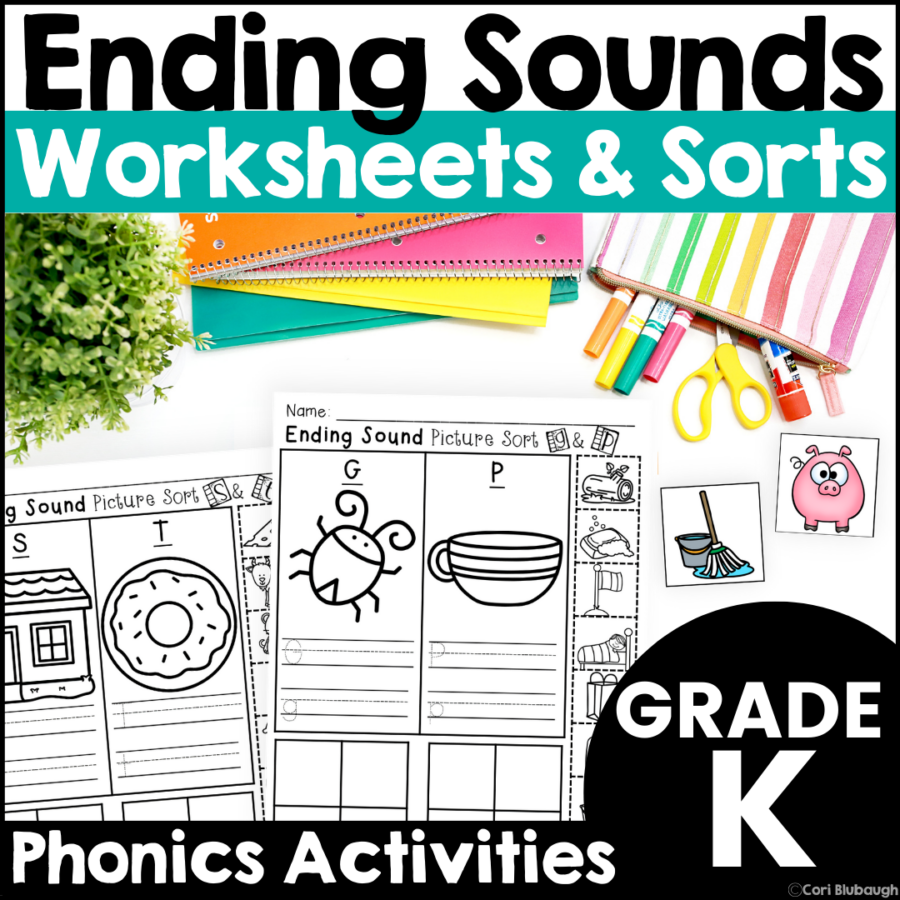 Ending Sounds Worksheets and Picture Sorts - Mrs. B’s Beehive