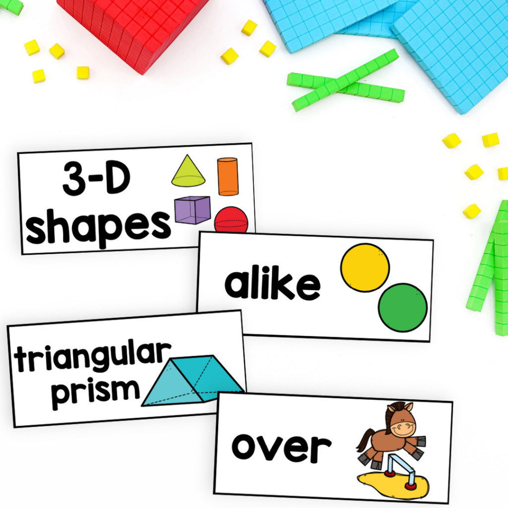 Math Vocabulary Cards for Kindergarten - Mrs. B’s Beehive