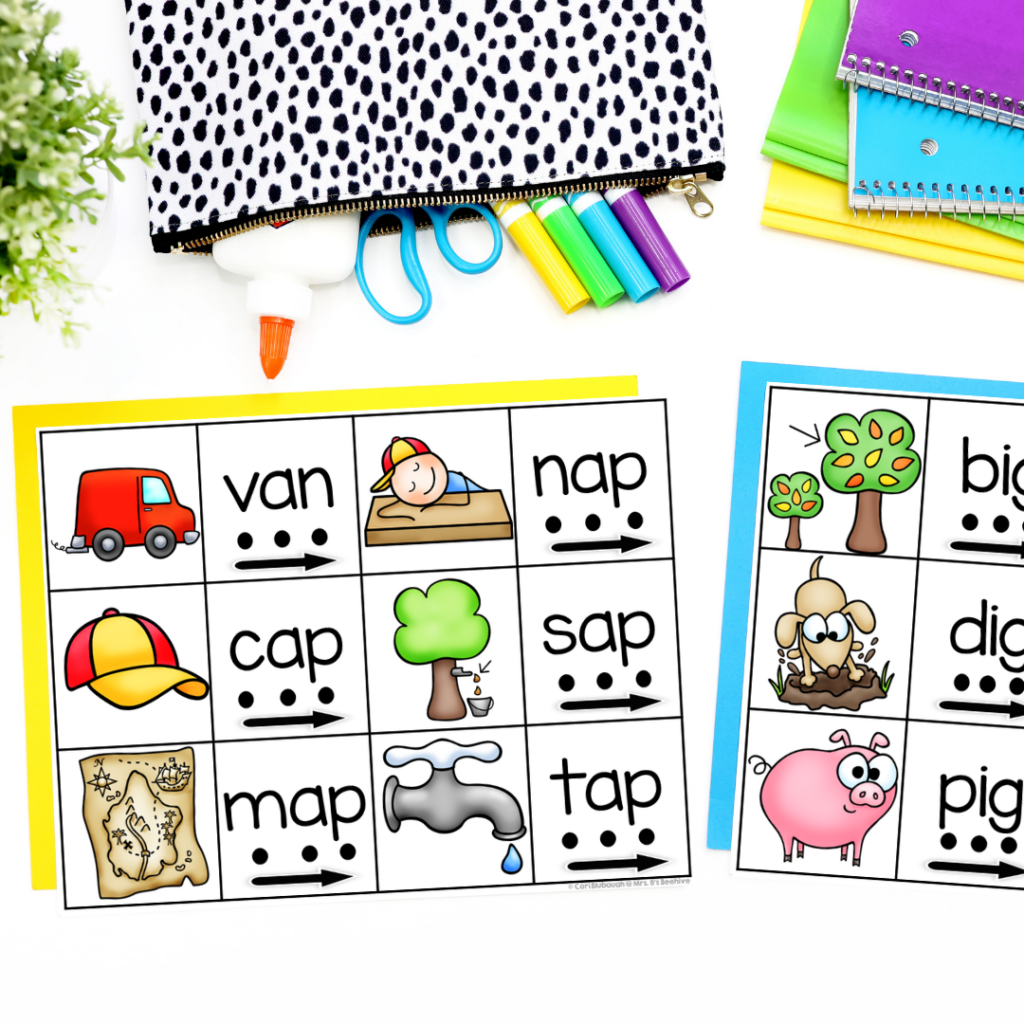 CVC Words Worksheets - Blending and Segmenting Practice - Mrs. B’s Beehive