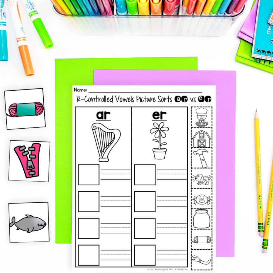 Vowel Teams, Diphthongs, R-Controlled Vowels Worksheets & Phonics ...
