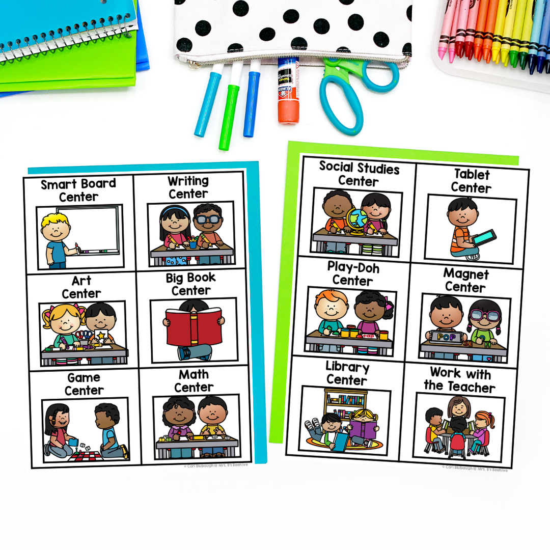 Classroom Center Labels for Kindergarten - Mrs. B’s Beehive