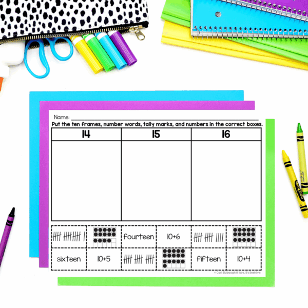 Composing and Decomposing Teen Numbers - Mrs. B’s Beehive