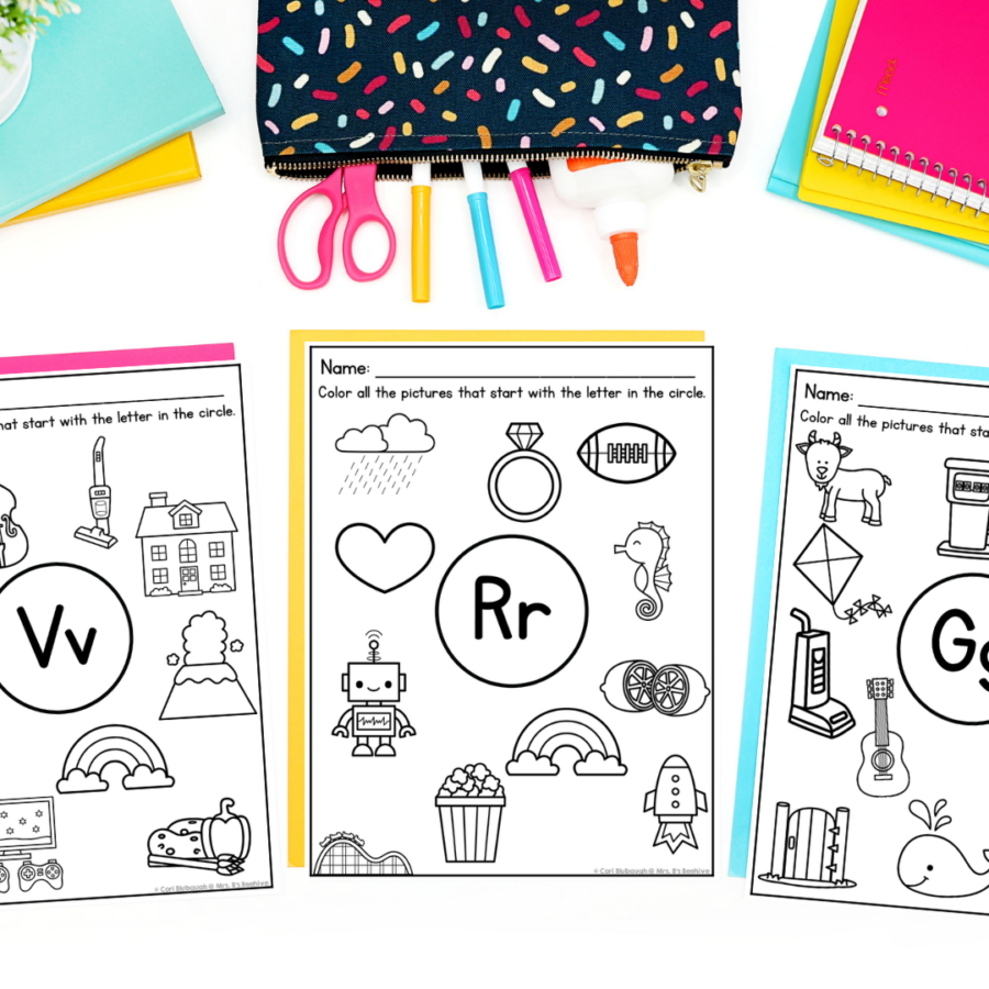 Beginning Sounds I-Spy Coloring Pages - Mrs. B’s Beehive
