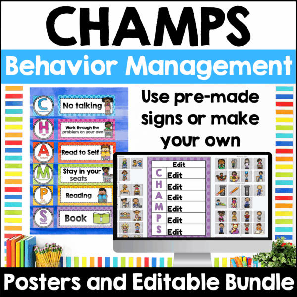 CHAMPS Posters and Editable Signs Bundle - Mrs. B’s Beehive