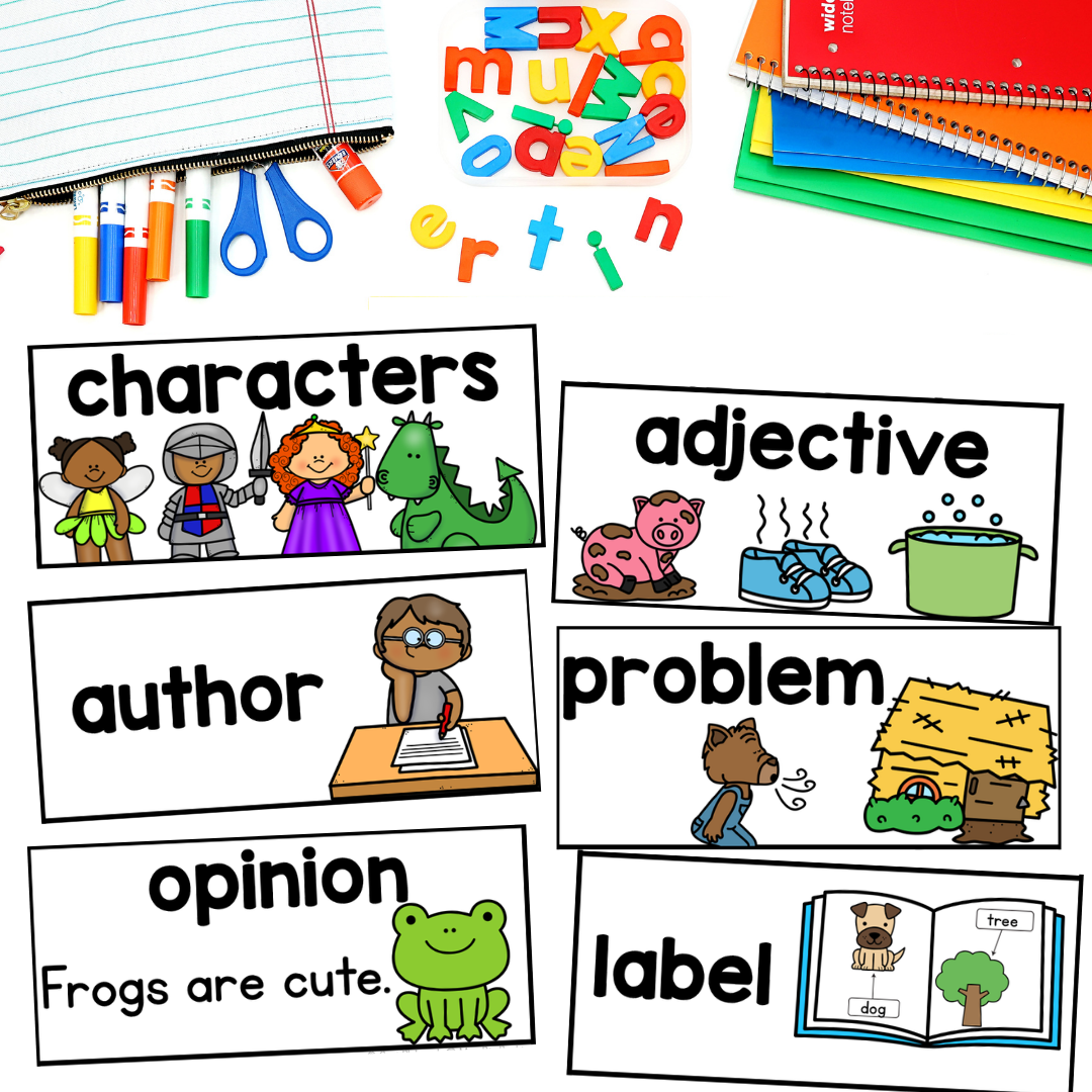 Language Arts Vocabulary Cards for Kindergarten - Mrs. B’s Beehive