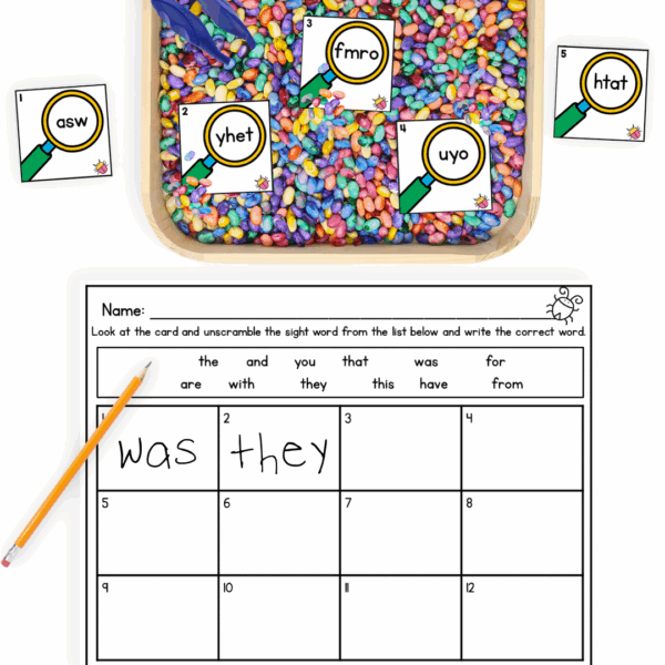 Spring Phonics Fine Motor Sensory Bin Centers - Mrs. B’s Beehive