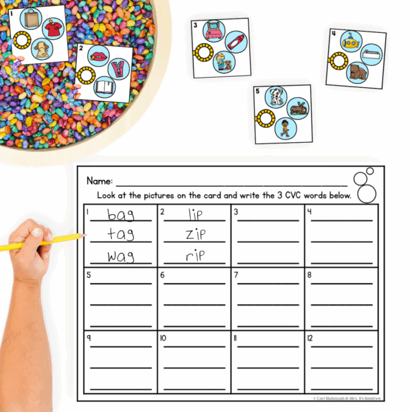 Spring Phonics Fine Motor Sensory Bin Centers - Mrs. B’s Beehive