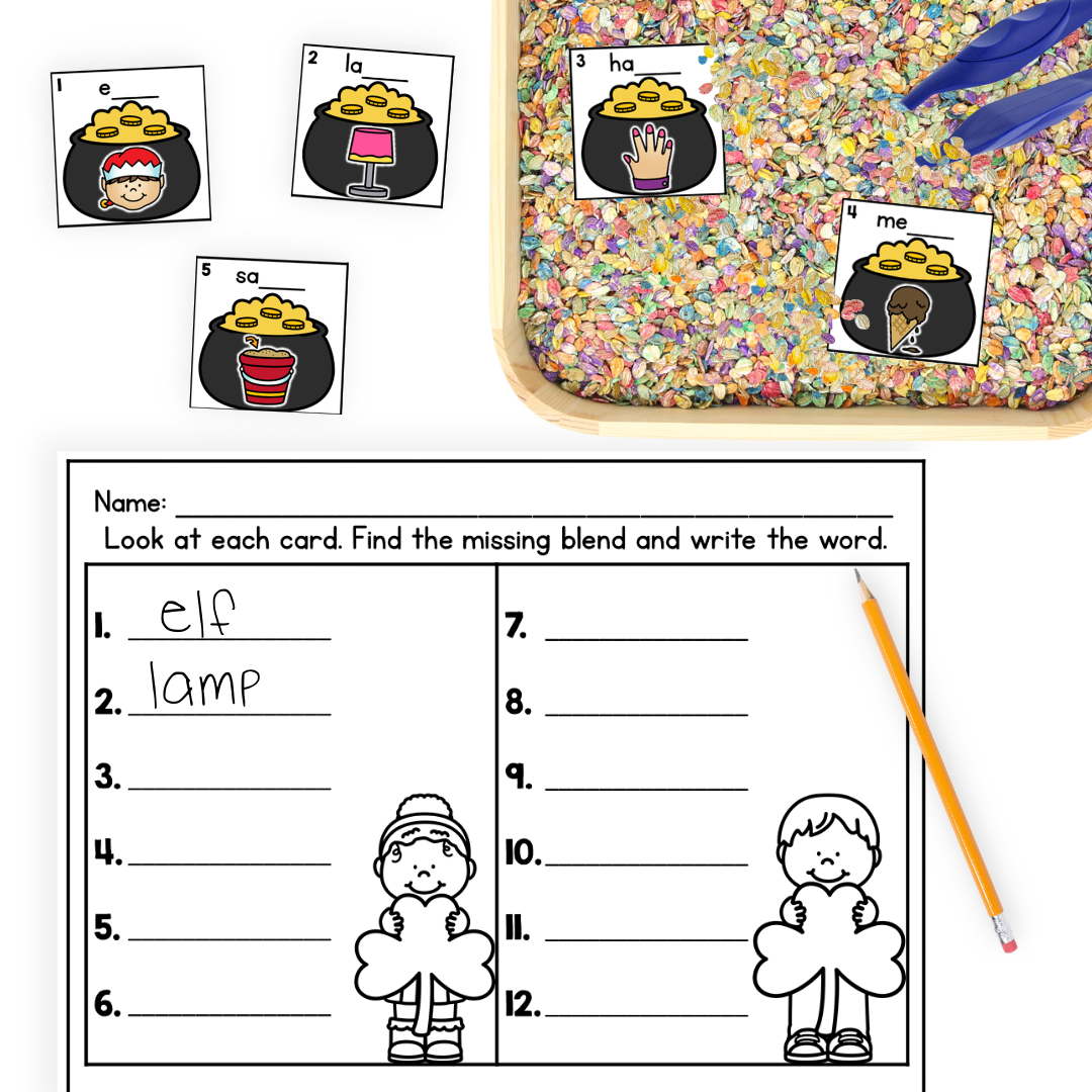 Saint Patrick's Day Phonics Fine Motor Sensory Bin Centers - Mrs. B’s ...