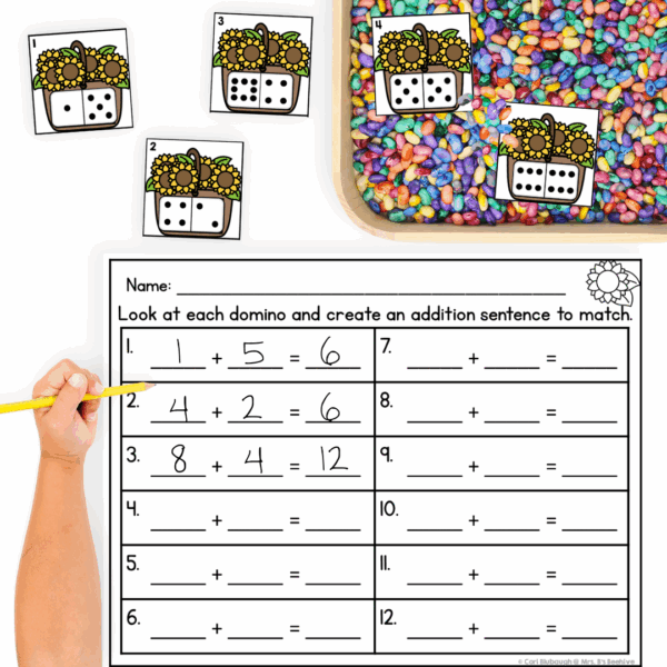 Spring Math Fine Motor Sensory Bin Centers - Mrs. B’s Beehive