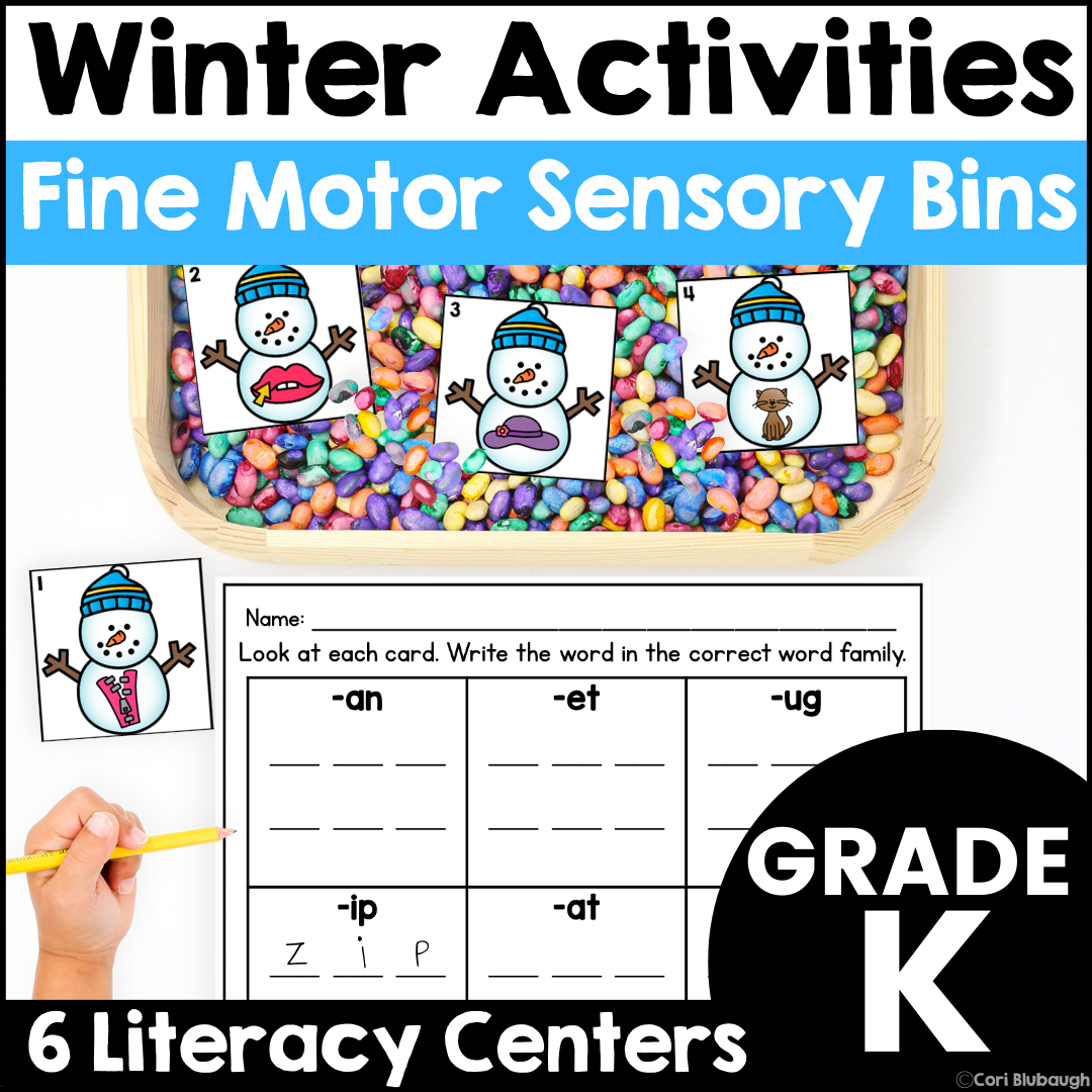 Winter Phonics Fine Motor Sensory Bin Centers - Mrs. B’s Beehive