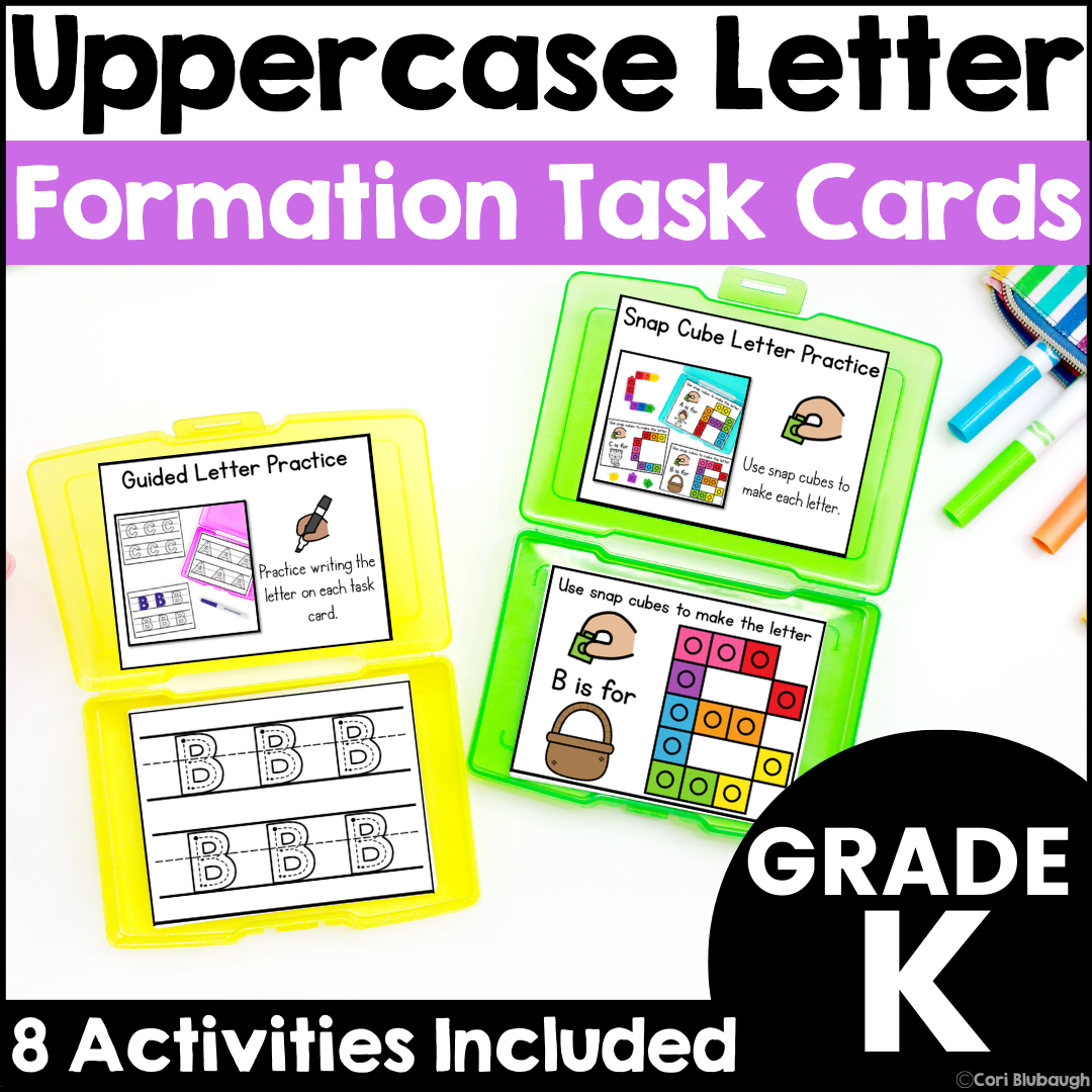 Uppercase Letter Formation Task Cards - Mrs. B’s Beehive