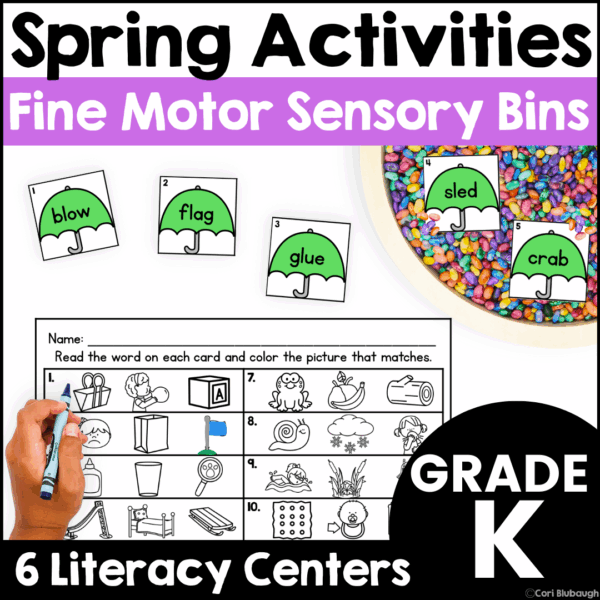 Spring Phonics Fine Motor Sensory Bin Centers - Mrs. B’s Beehive