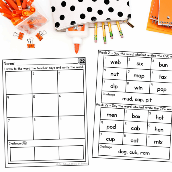 Dictation Spelling Word Practice Worksheets - Mrs. B’s Beehive