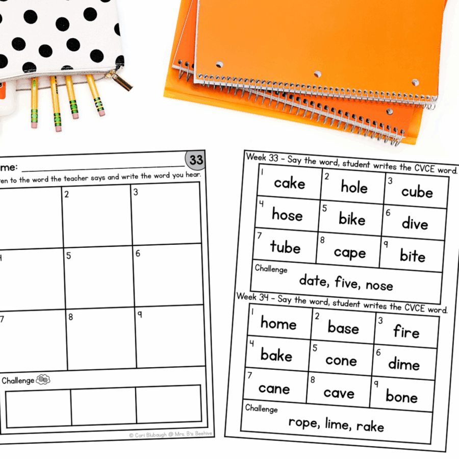 Dictation Spelling Word Practice Worksheets - Mrs. B’s Beehive